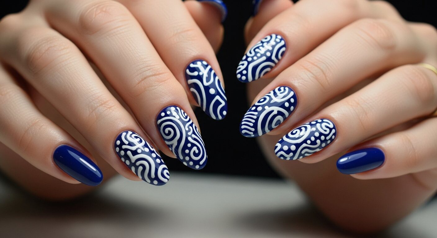 17 Stunning Dark Blue Nails Ideas for 2025 | Nail Inspiration